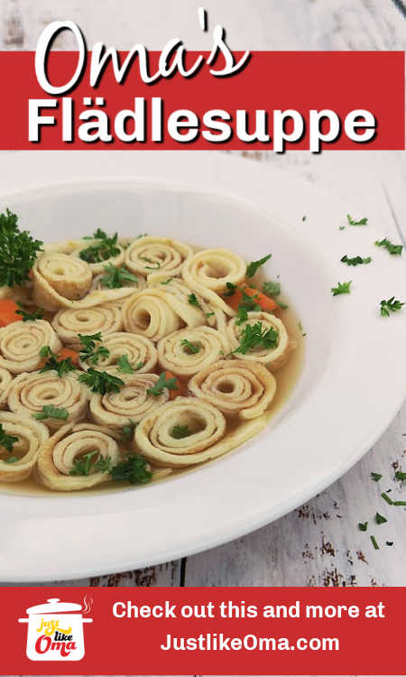 German Pancake Soup Recipe ~ Oma's Flädlesuppe