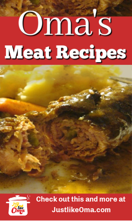 German Meat Recipes made Just like Oma